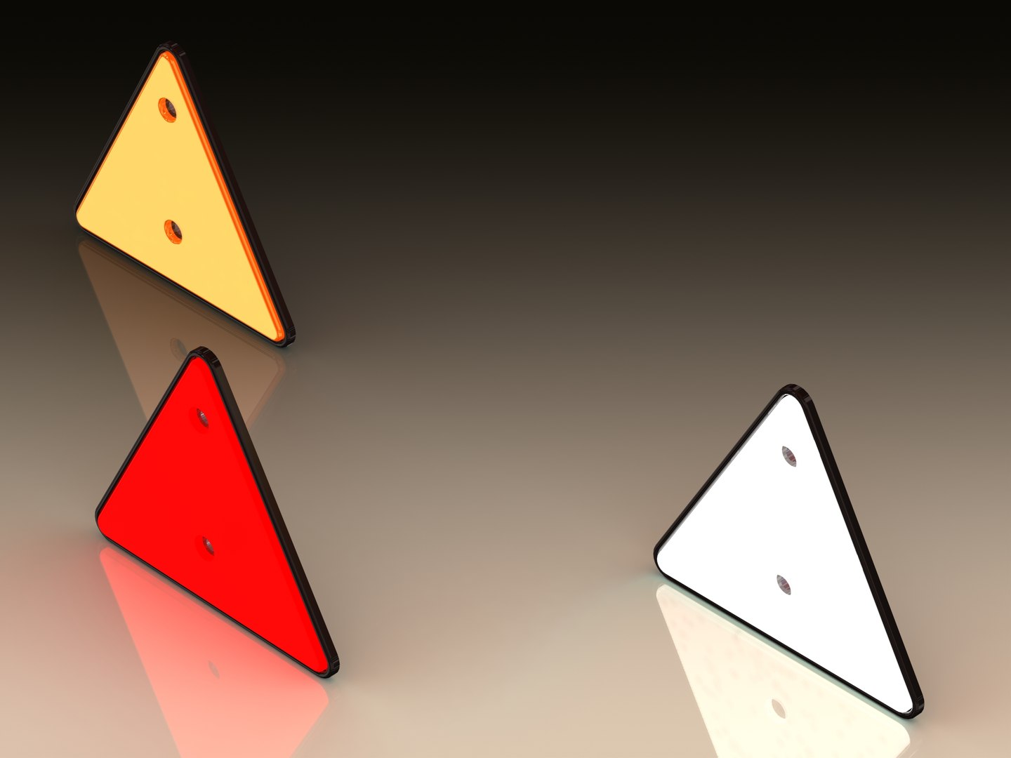 Trailer Triangle Reflectors Model - TurboSquid 2176736