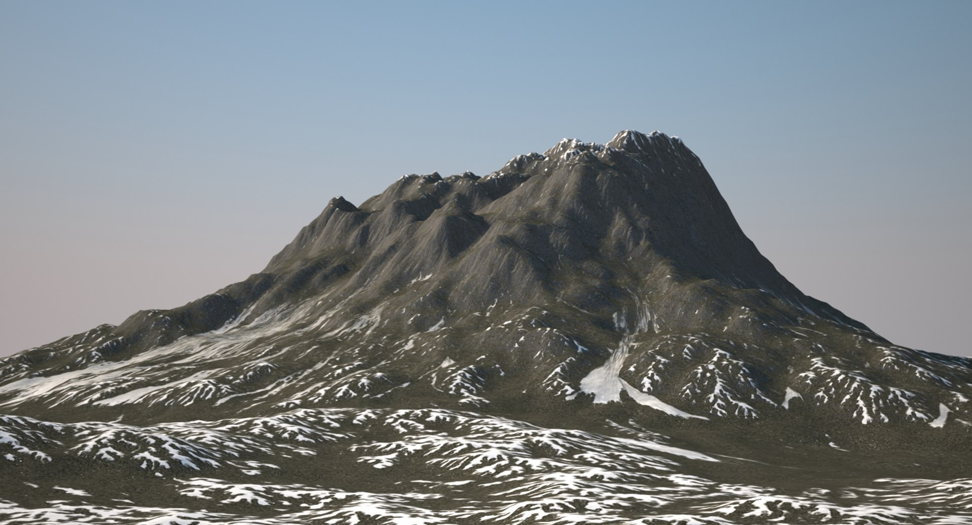 3d Mountain Cliffs Terrain Model