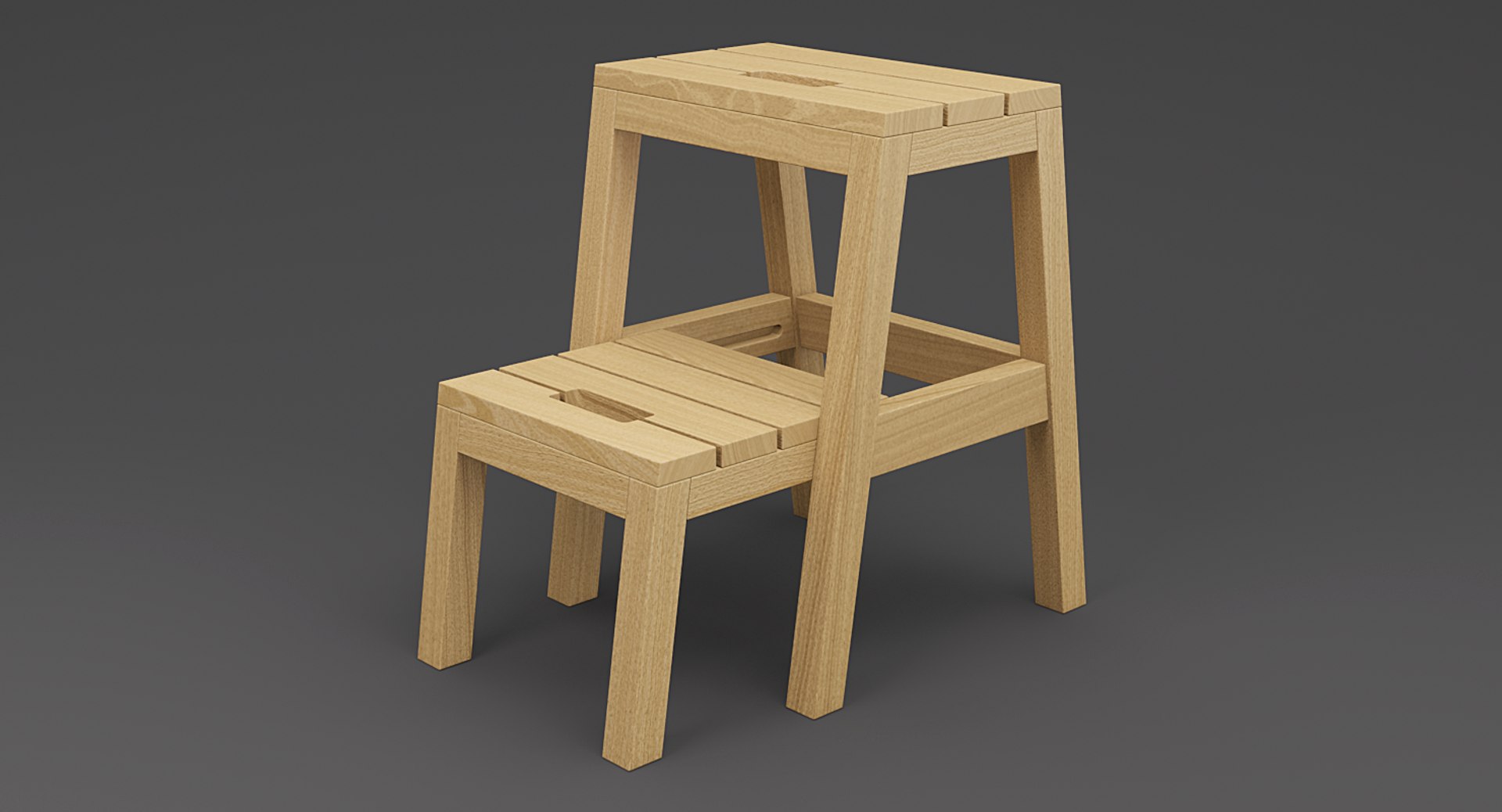 realistic step ladder stool 3d model