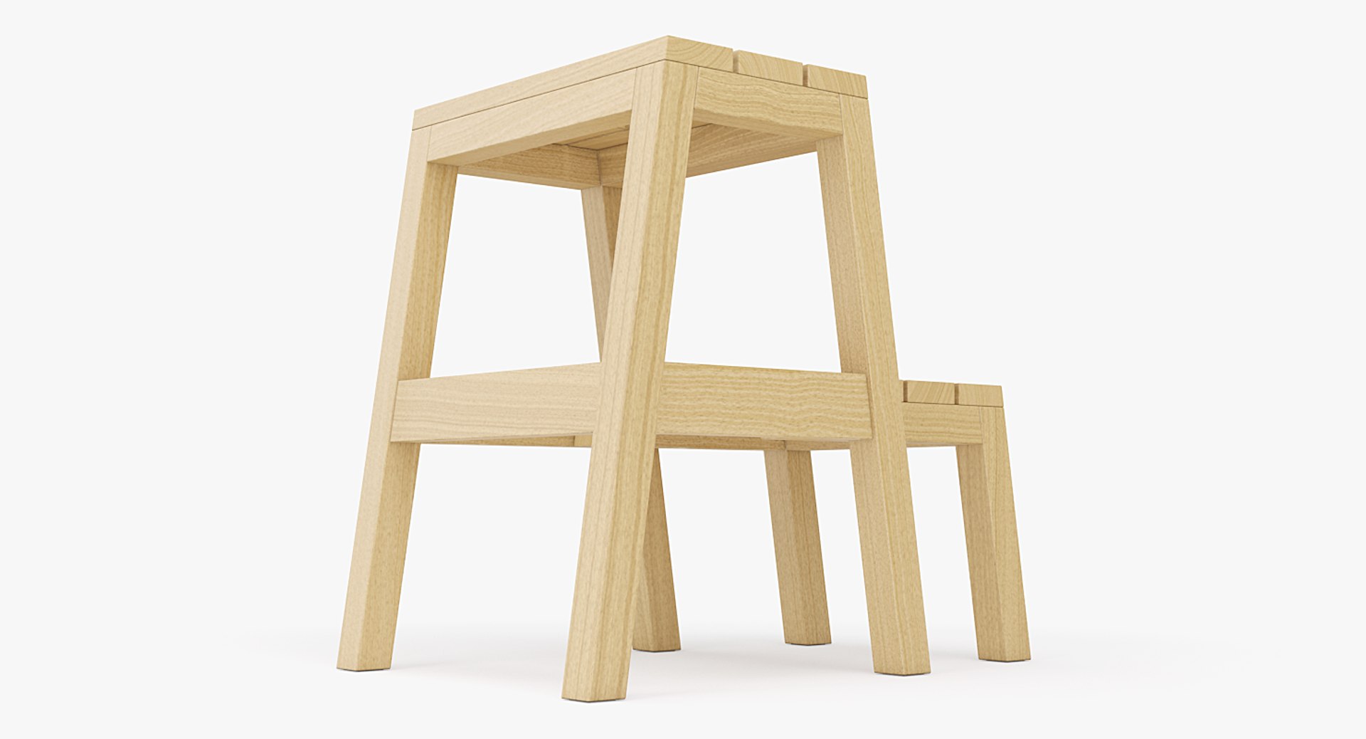 realistic step ladder stool 3d model