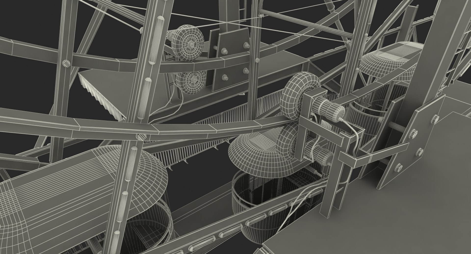 Amusement park ferris wheel 3D model - TurboSquid 1393843