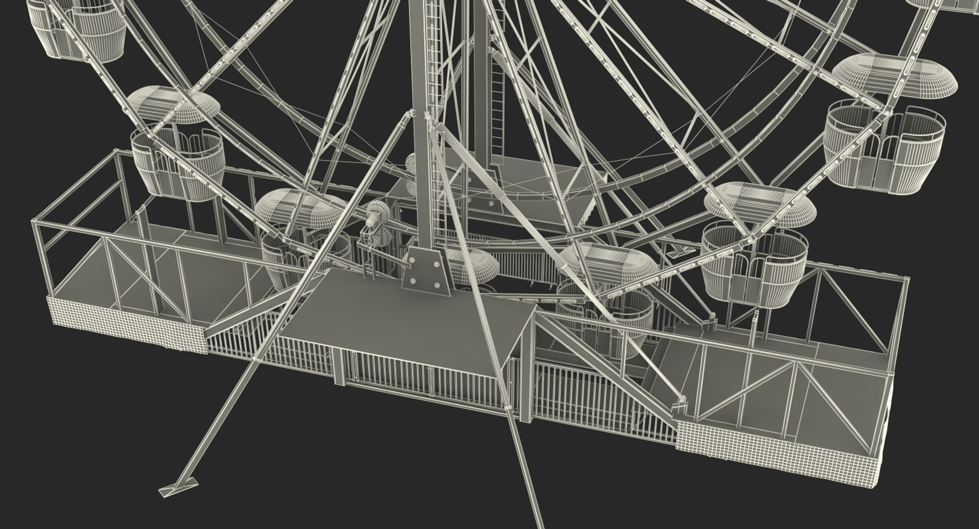 Amusement park ferris wheel 3D model - TurboSquid 1393843