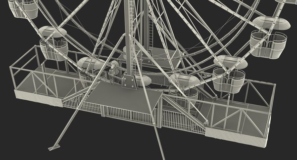 Amusement park ferris wheel 3D model - TurboSquid 1393843