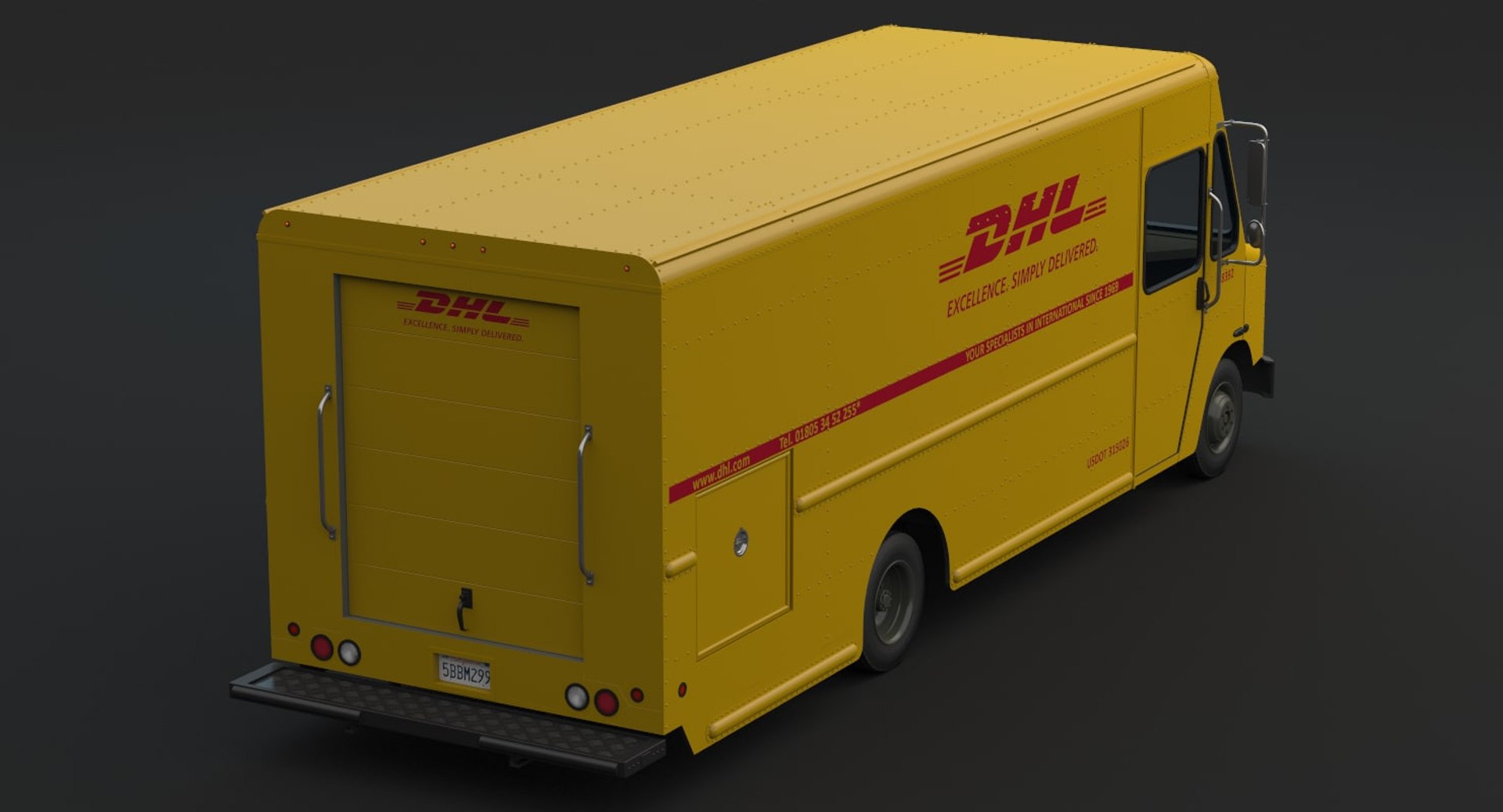 Dhl Delivery Truck Van Max