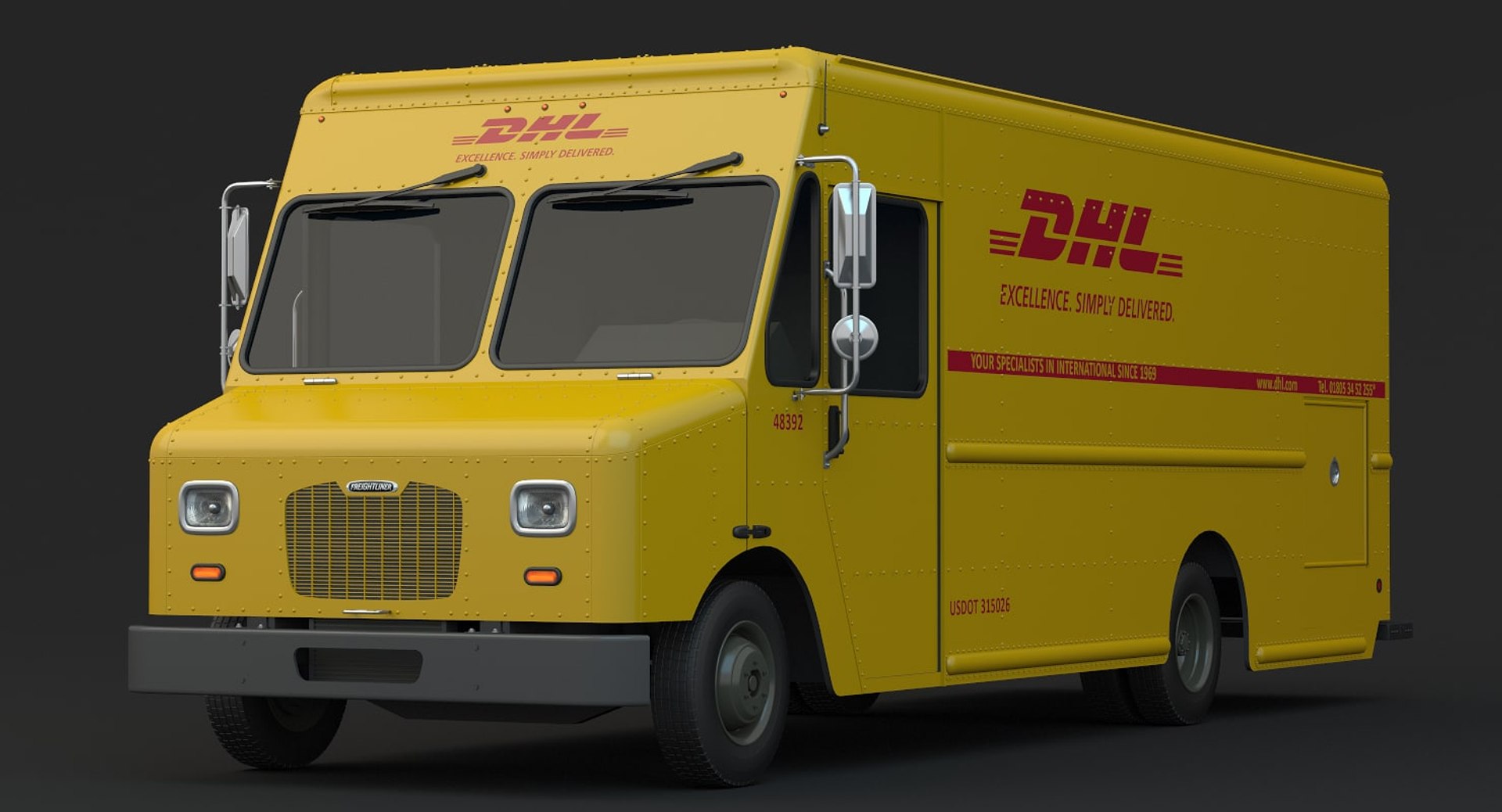 Dhl Delivery Truck Van Max