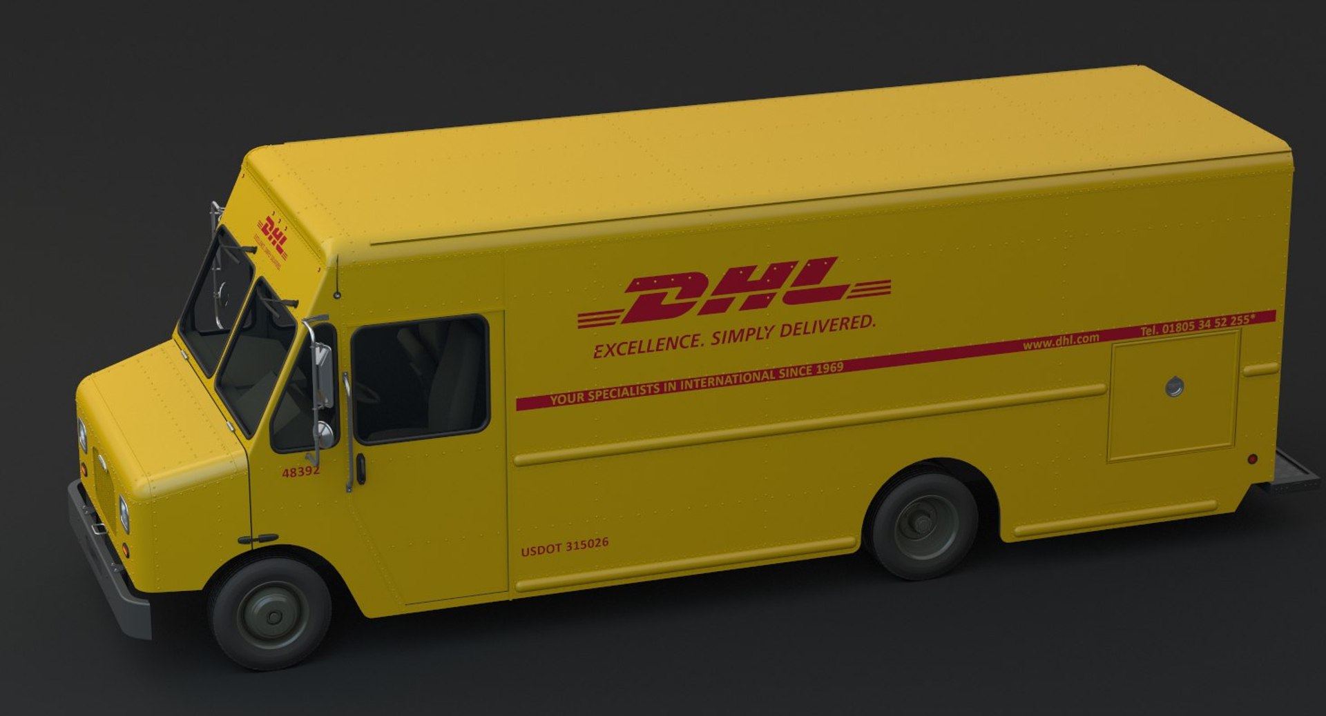 Dhl Delivery Truck Van Max
