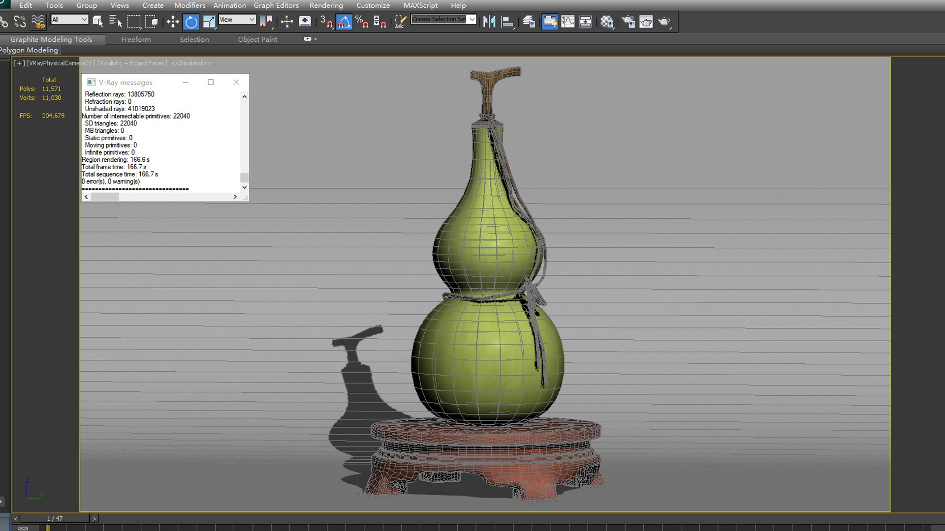 3D model Calabash white plum vase porcelain ancient cultural Ceramic ...