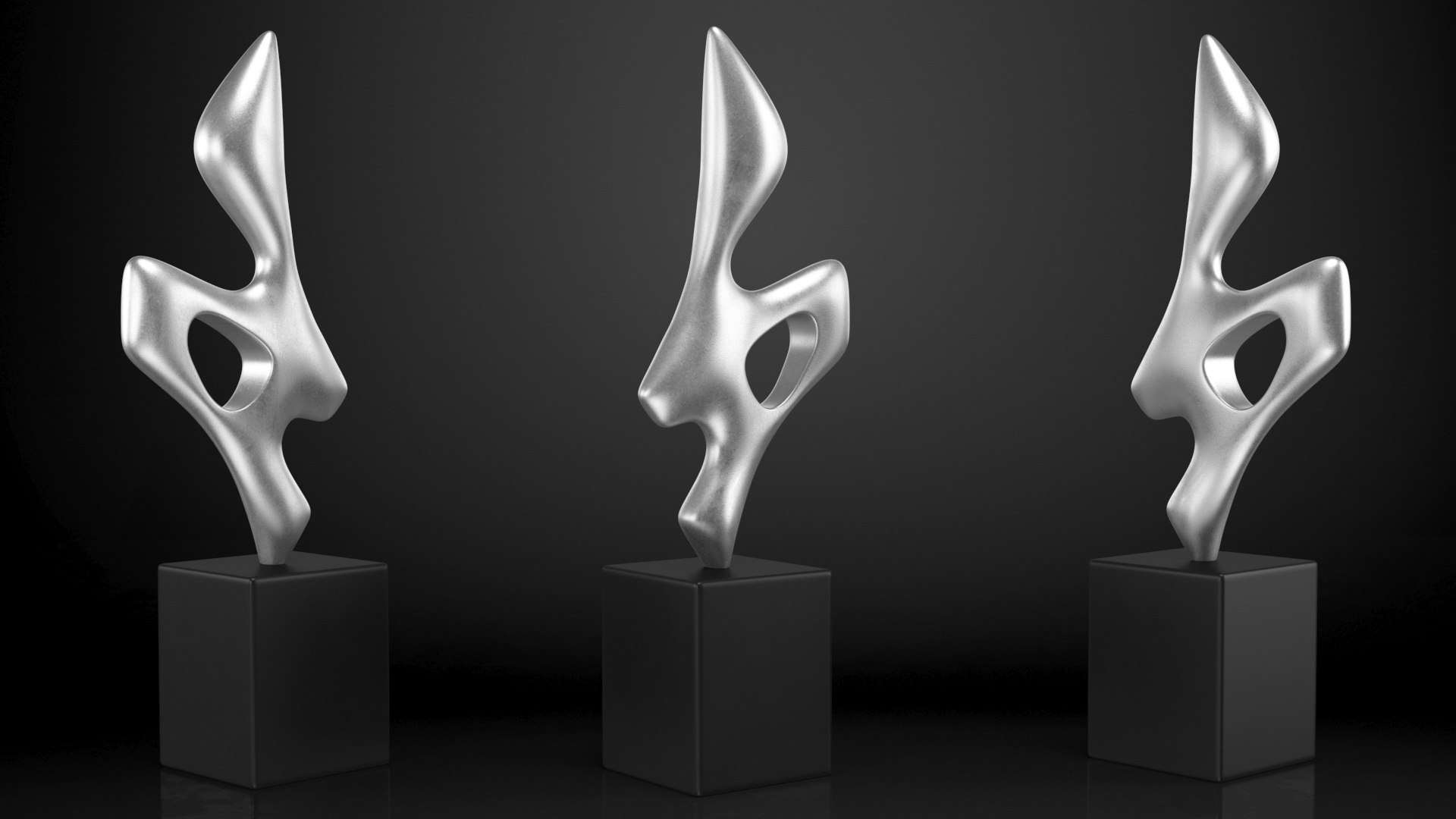 Home Decor Sculpture Silver 3D model - TurboSquid 1860961