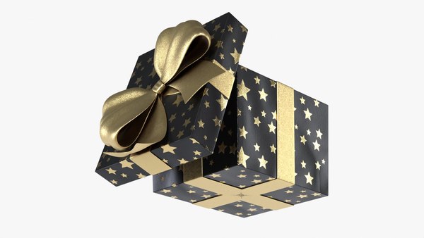 modèle 3D de Coffret cadeau cube noir ouvert - TurboSquid 2517831