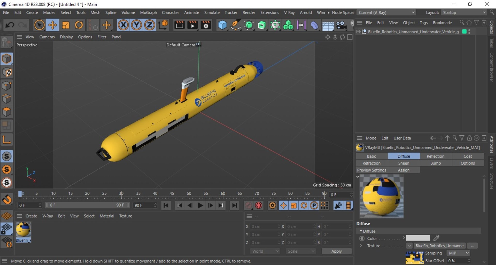Bluefin Robotics Unmanned Underwater Vehicle 3D Model - TurboSquid 2383526