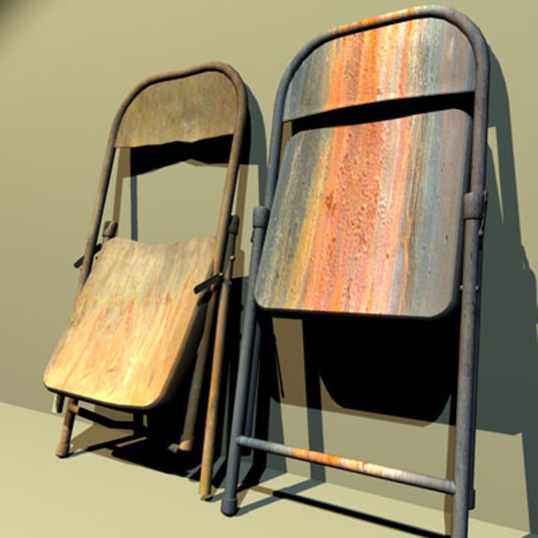 Folding Chairs Trashed 01 3ds