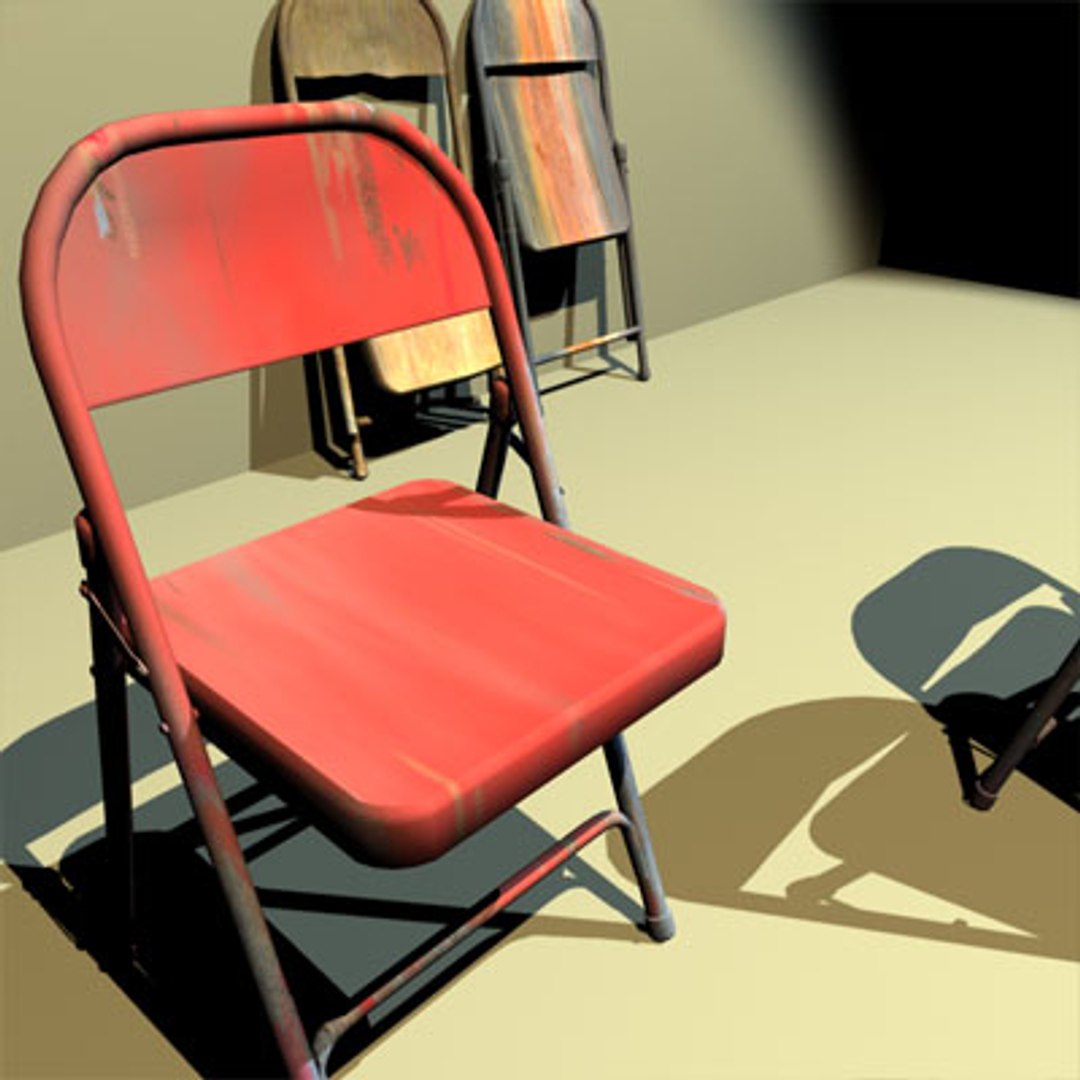 Folding Chairs Trashed 01 3ds