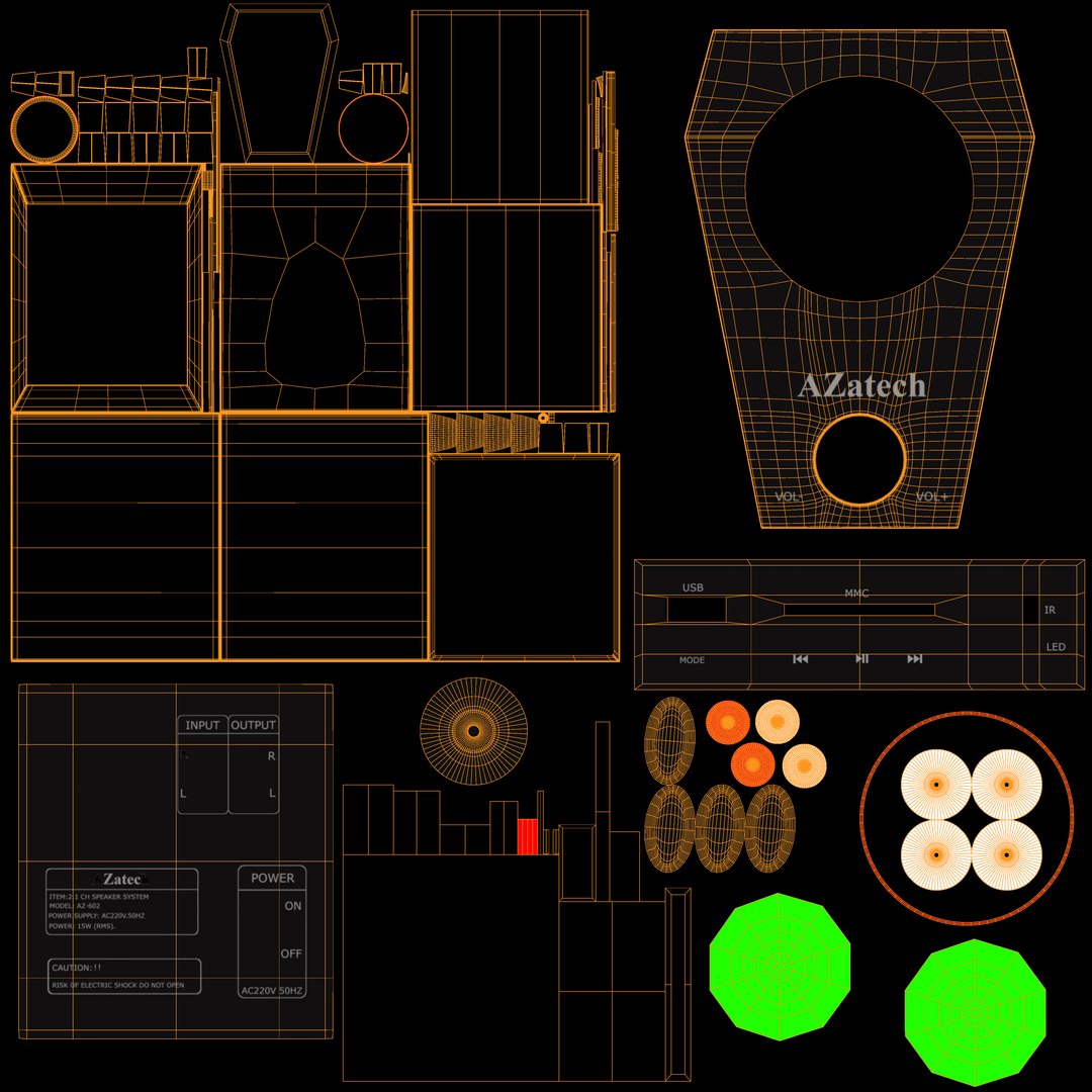 3D Azatech Speaker - TurboSquid 1604025