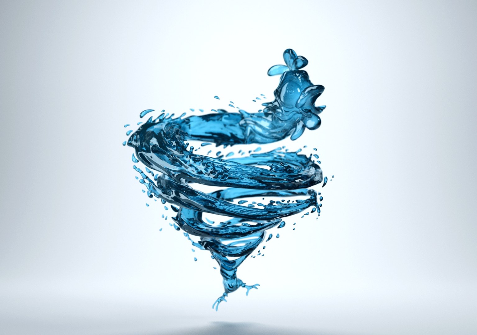 Chicken Liquid Vortex 3D Model - TurboSquid 1325316