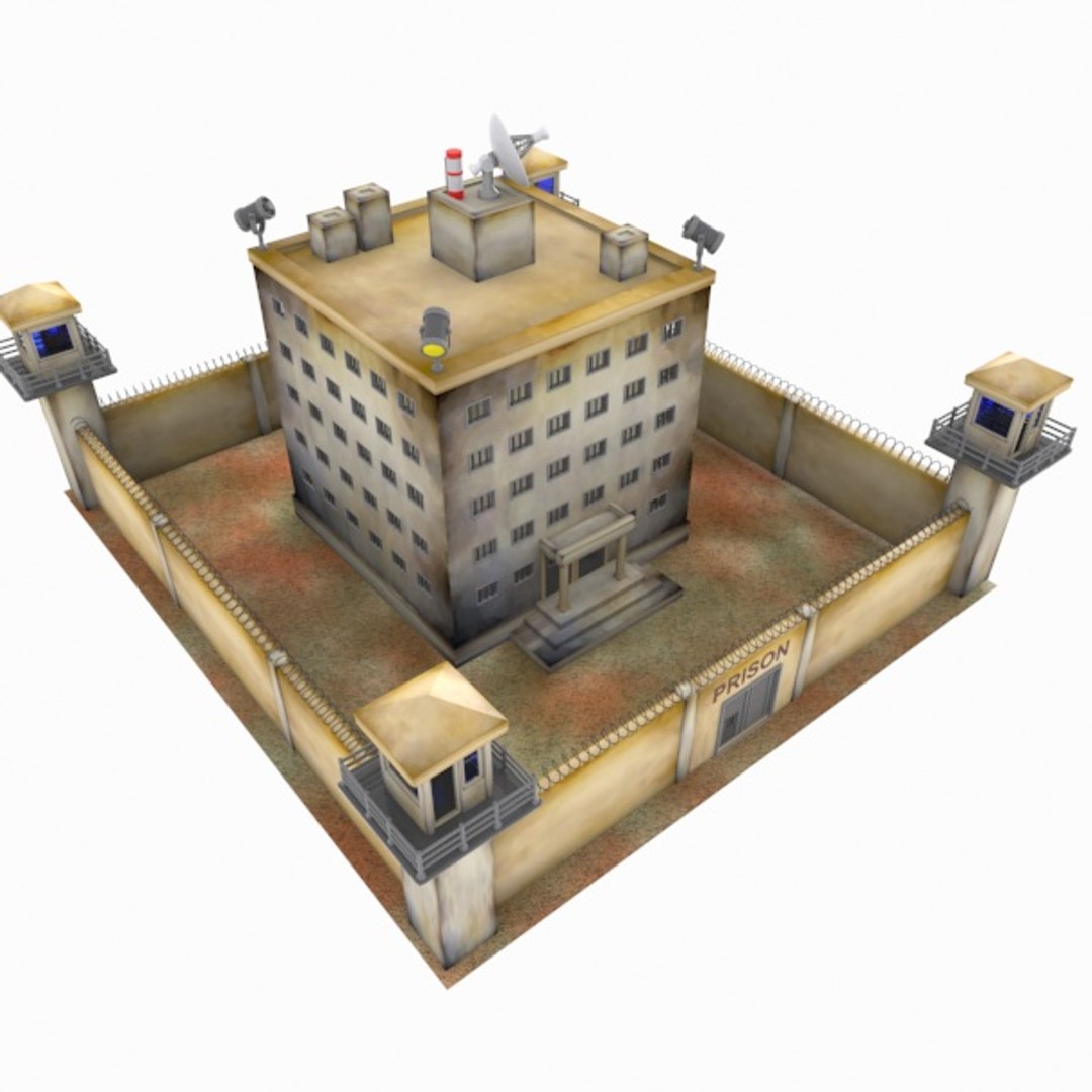 Cartoon Prison Toon 3d Model
