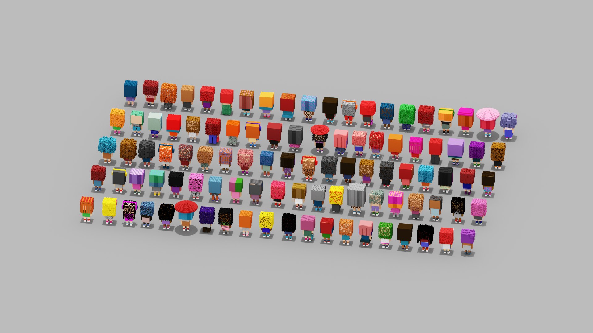 100 Unique Character 3D - TurboSquid 2053416