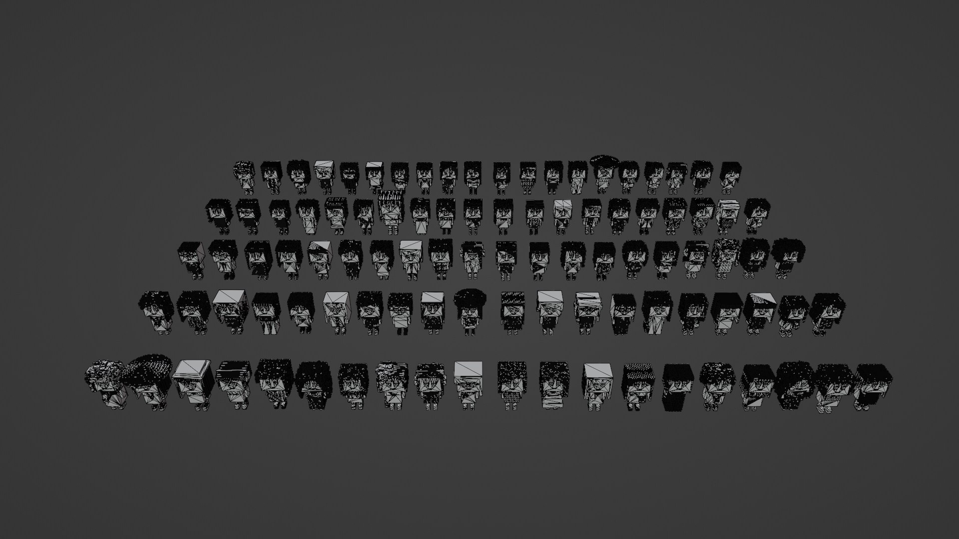 100 Unique Character 3D - TurboSquid 2053416