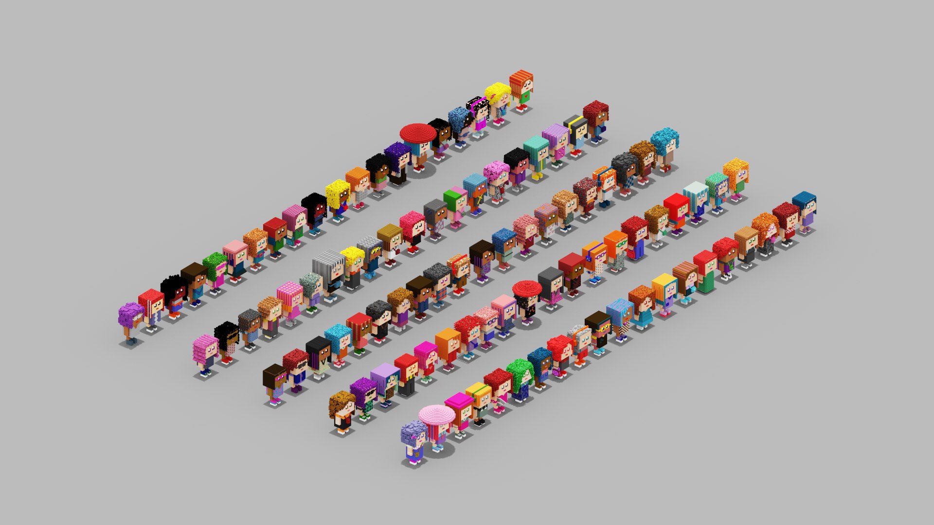 100 Unique Character 3D - TurboSquid 2053416