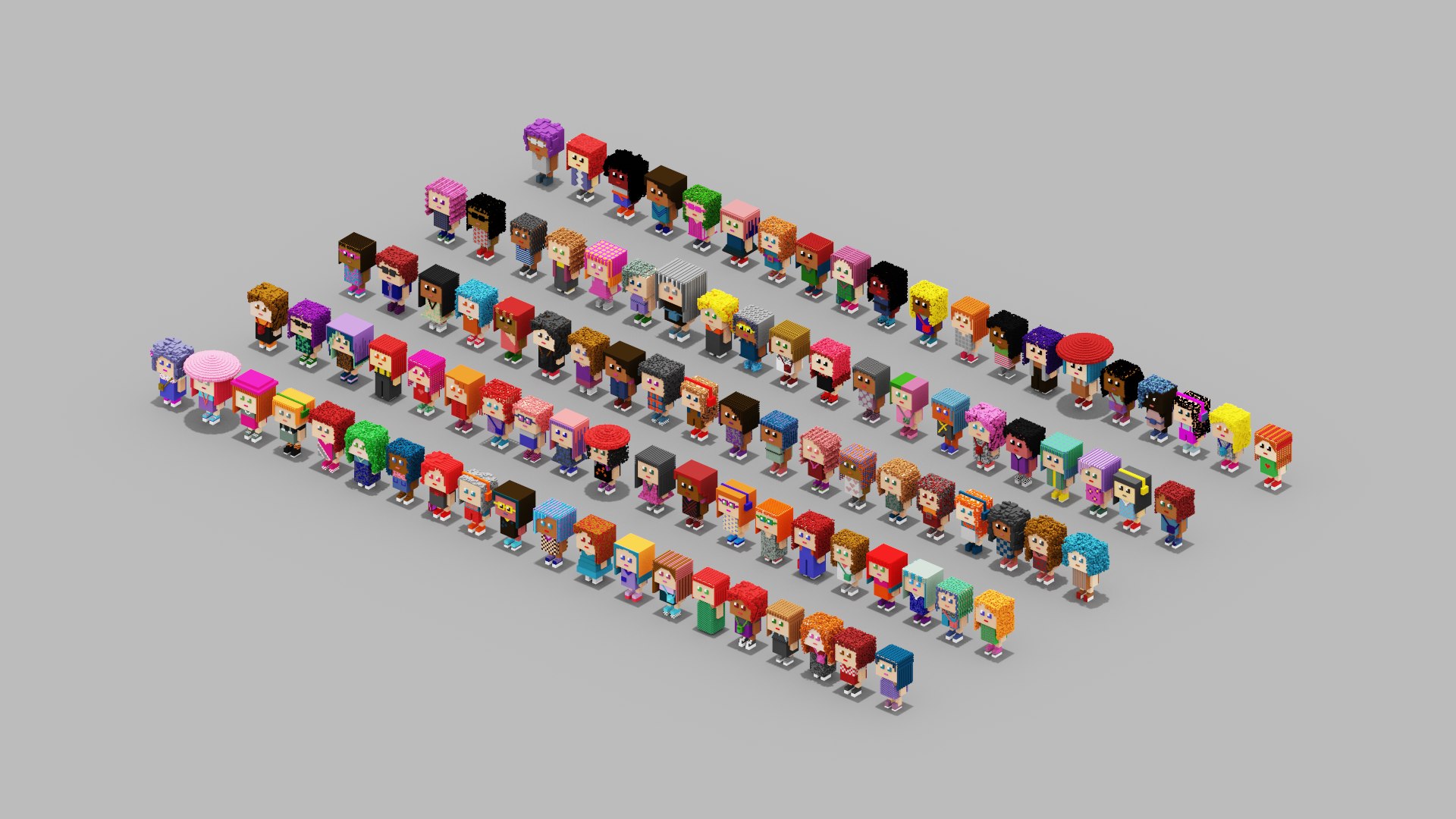 100 Unique Character 3D - TurboSquid 2053416