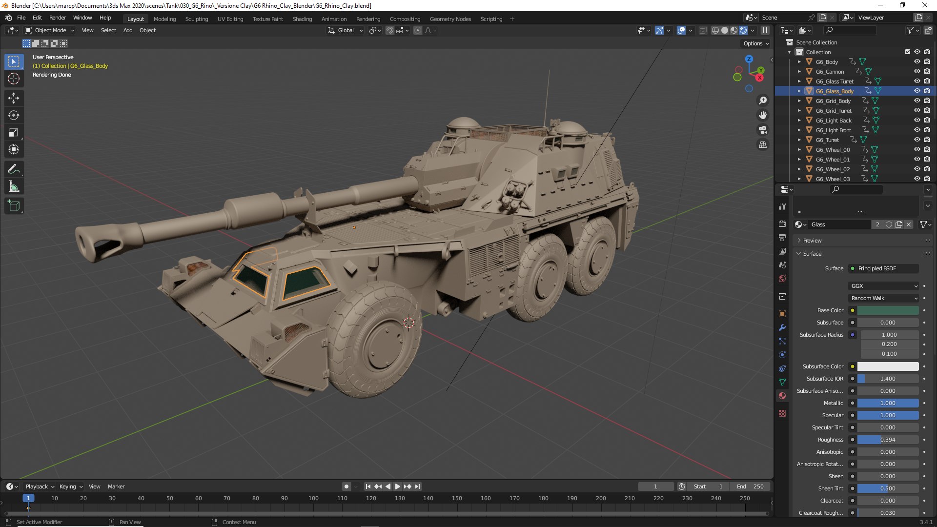G6 Rhino Clay Vray 3D - TurboSquid 1716748