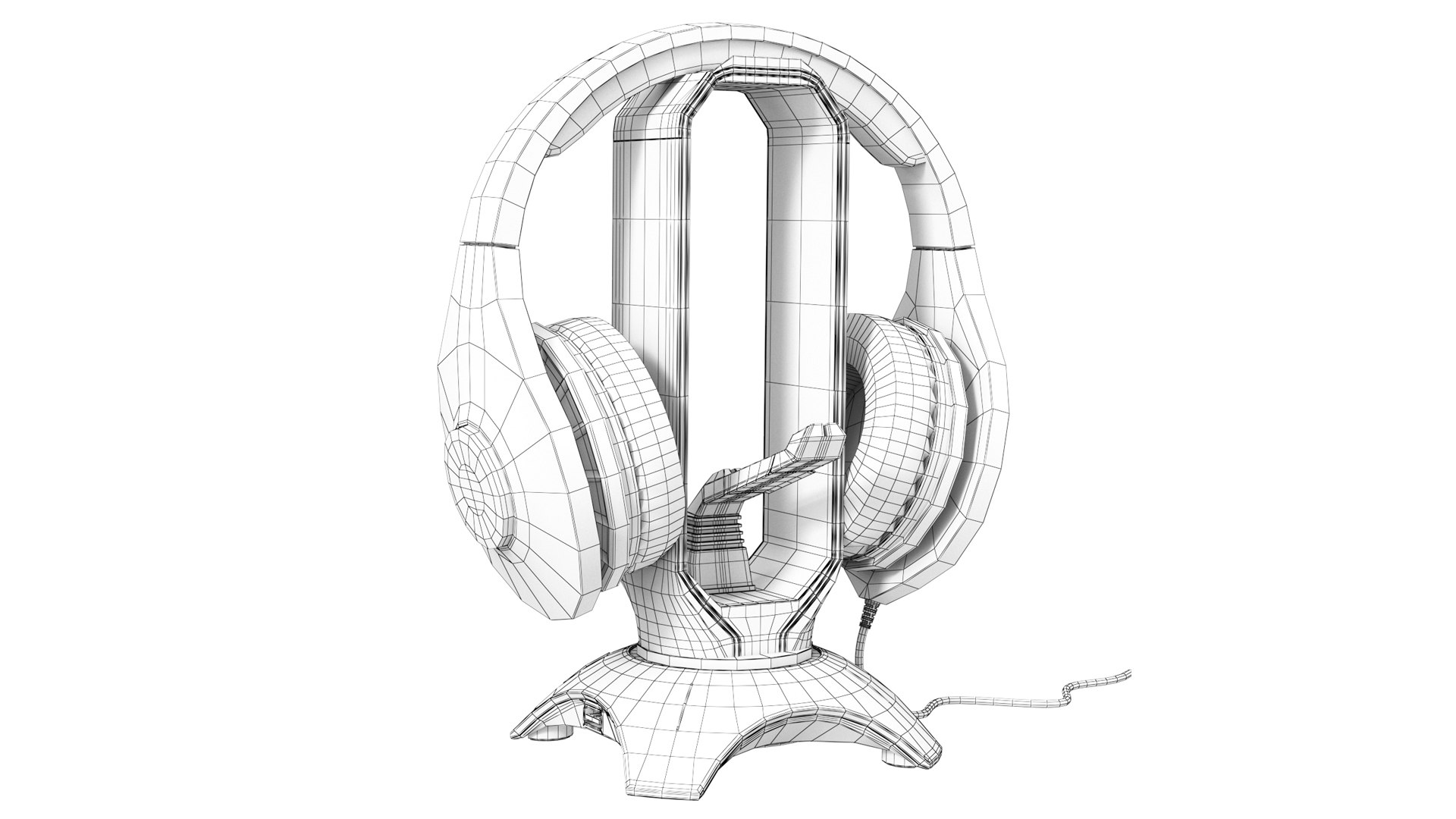 3D Trust GXT 265 stand with headphones model - TurboSquid 2171611