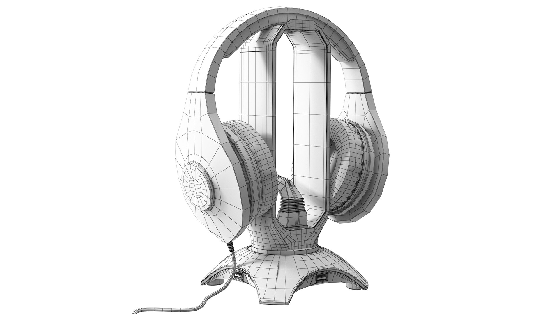 3D Trust GXT 265 stand with headphones model - TurboSquid 2171611