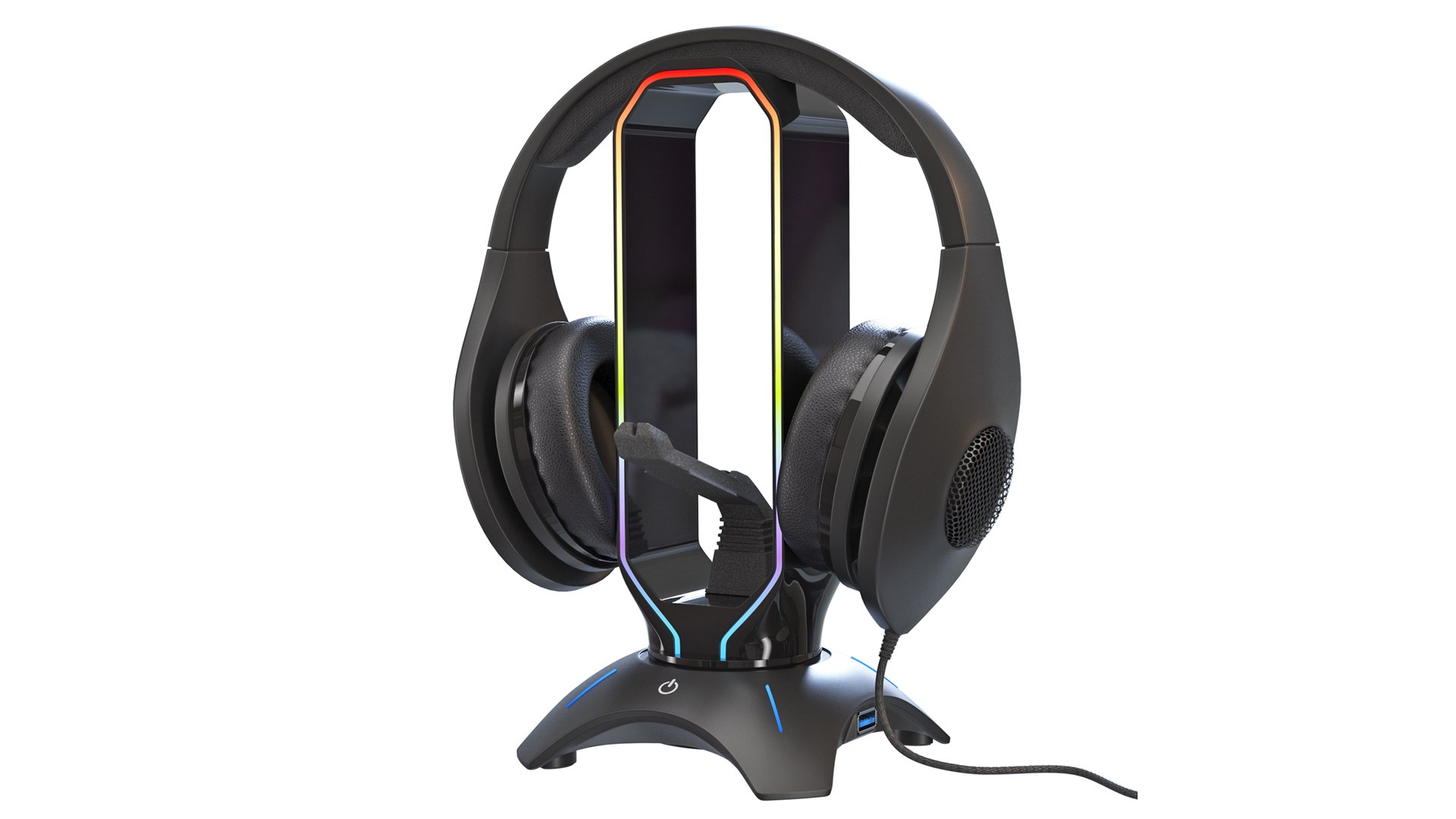 3D Trust GXT 265 stand with headphones model - TurboSquid 2171611