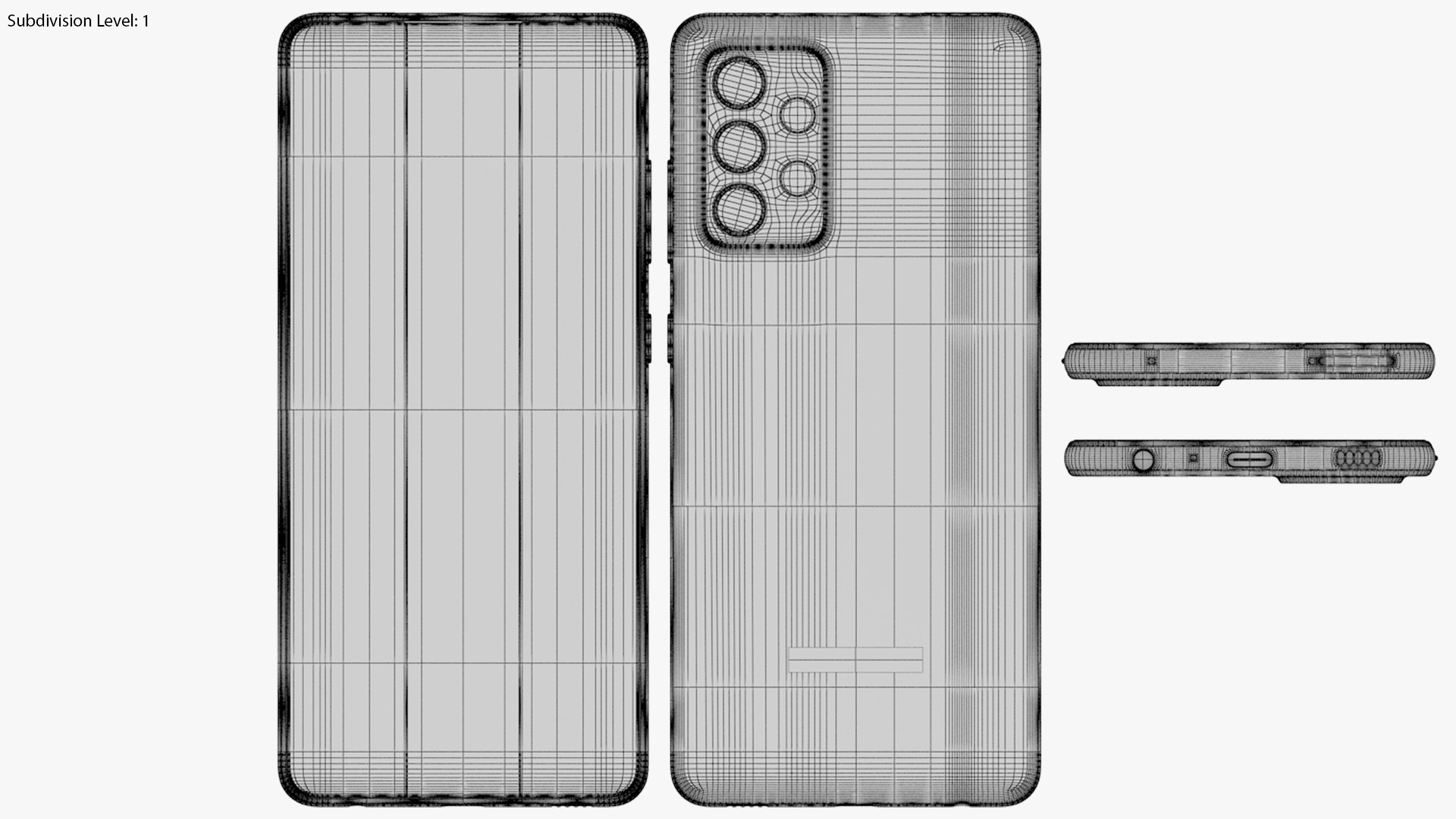 3D Samsung Galaxy A52 White Model - TurboSquid 1704701