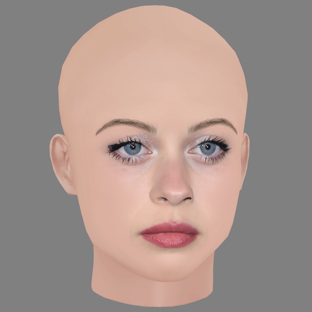 Amanda Fix Head - No Hair - Low Poly Head For Game 3D - TurboSquid 2388745