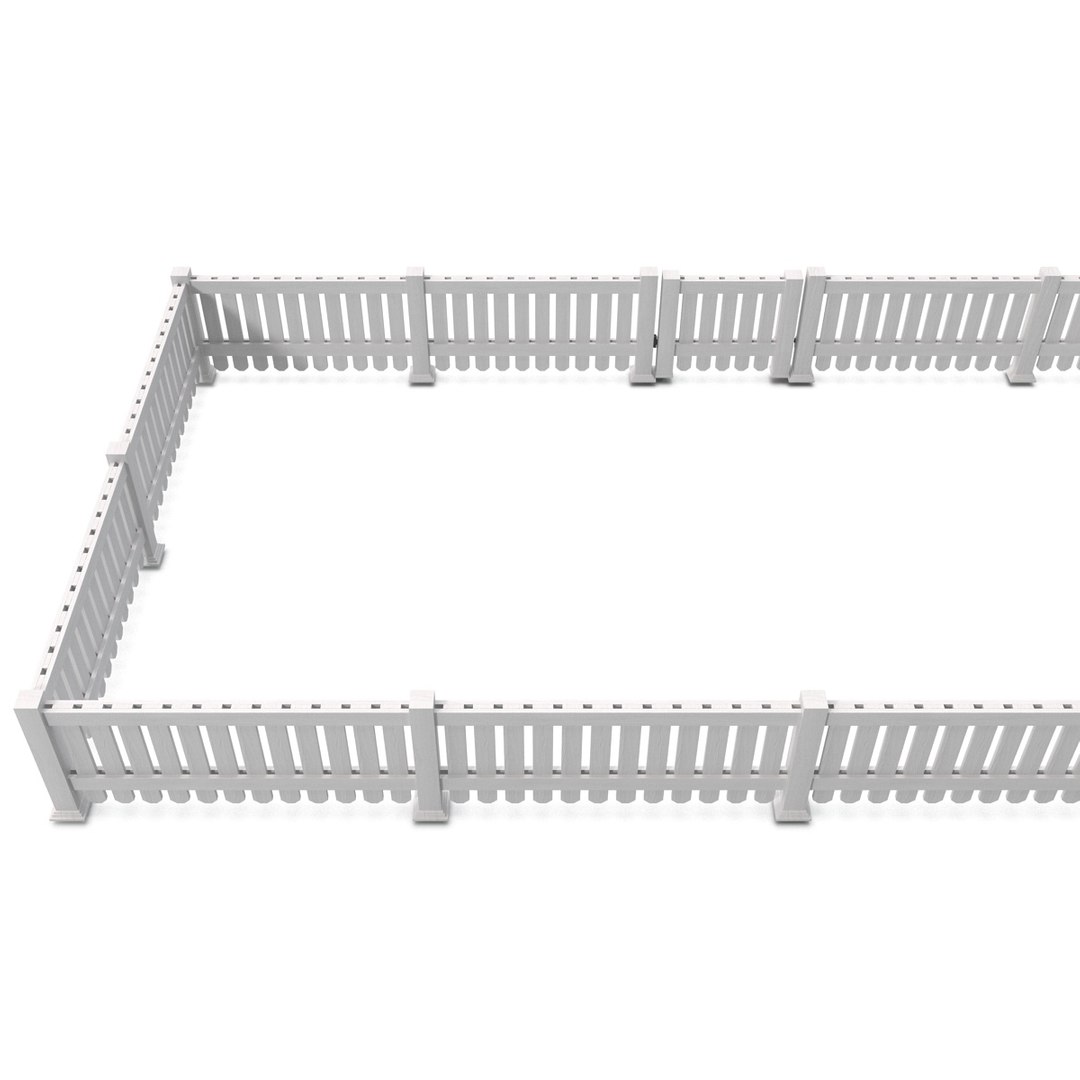 3d Model Picket Fence