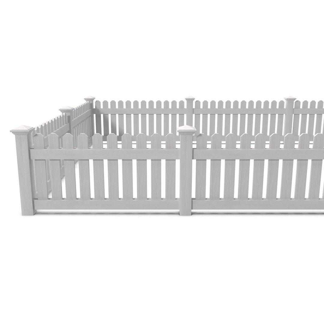 3d Model Picket Fence