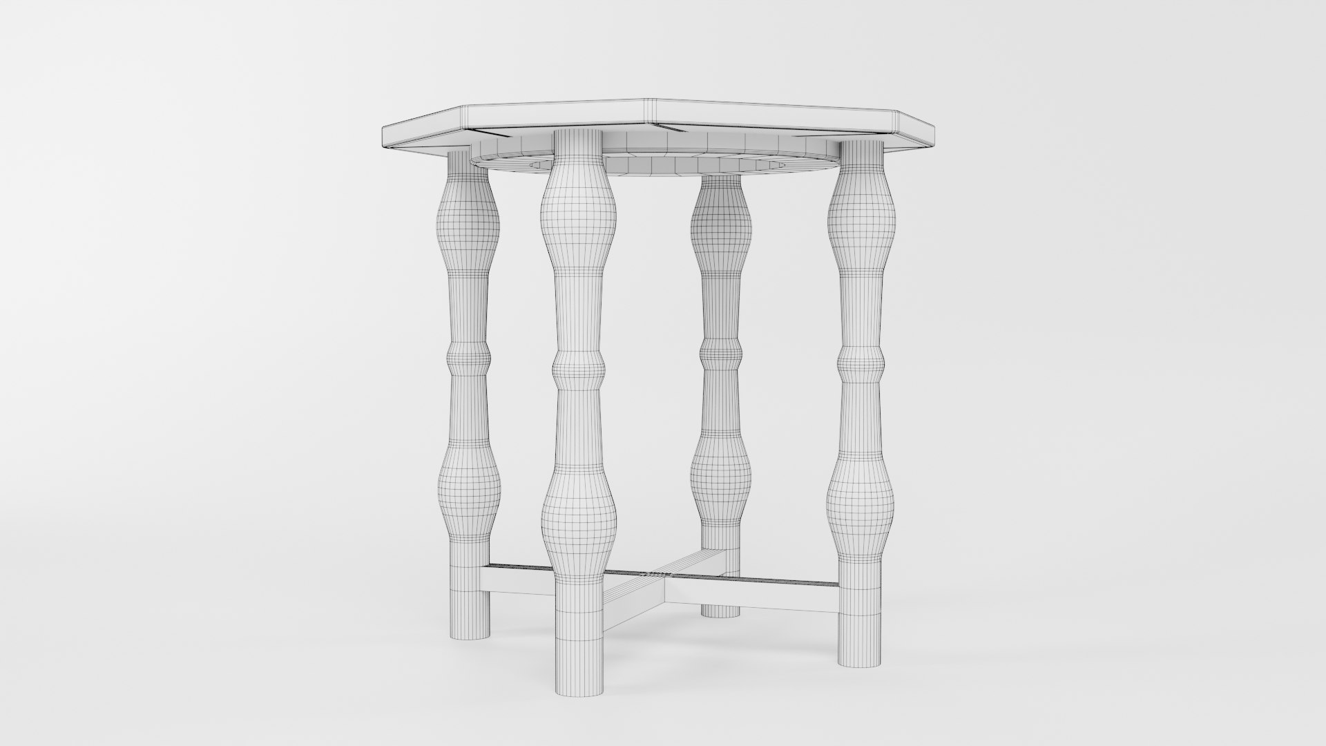 3D Octagon Table N110 Model - TurboSquid 2506338