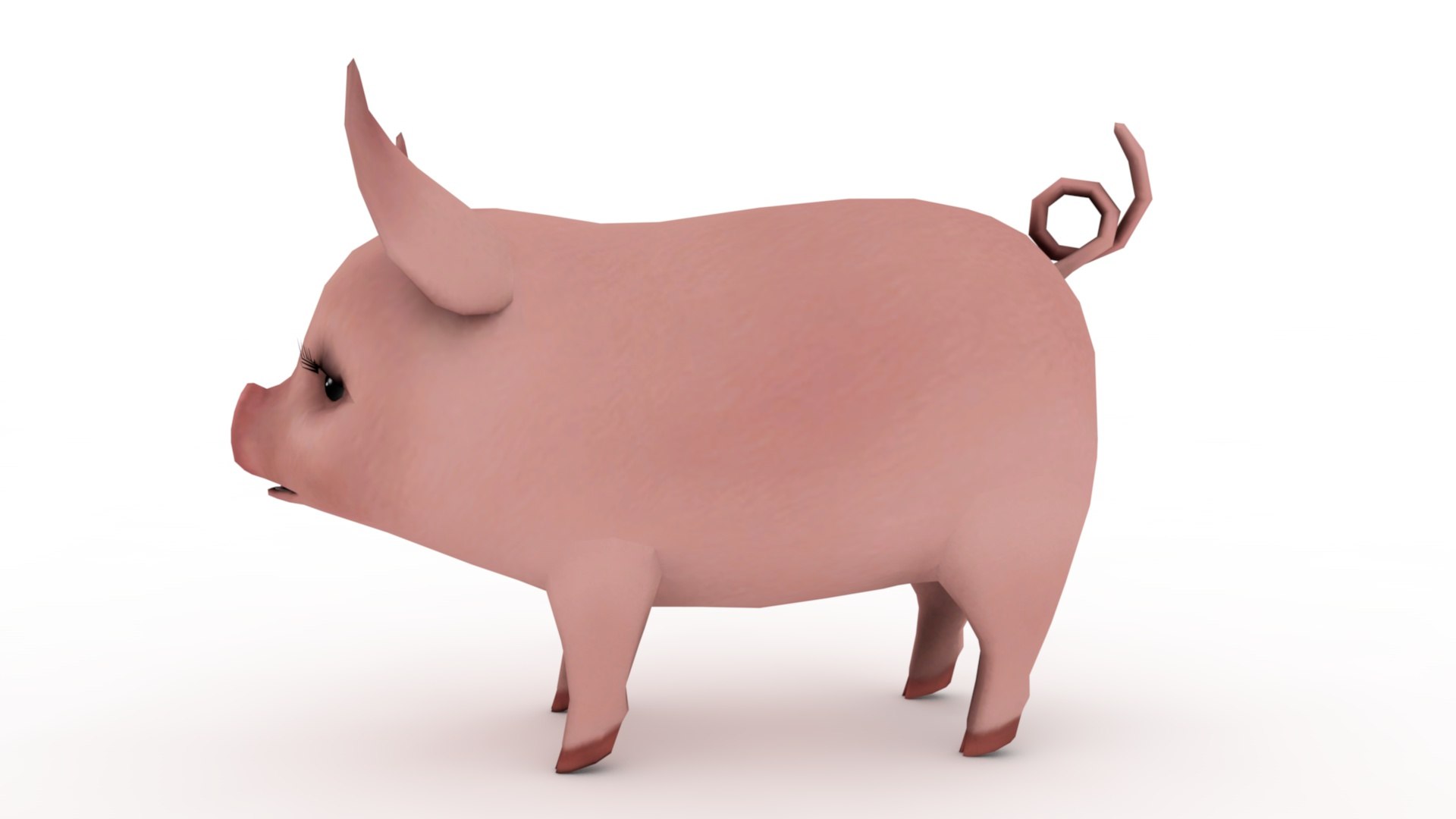 3D Model Cartoon Pig - TurboSquid 1888028