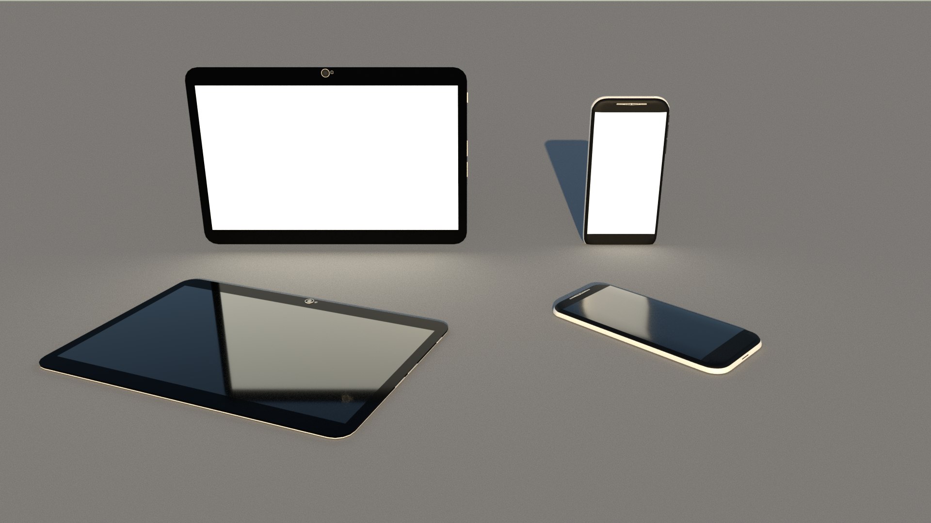 3D set phone tablet - TurboSquid 1489077