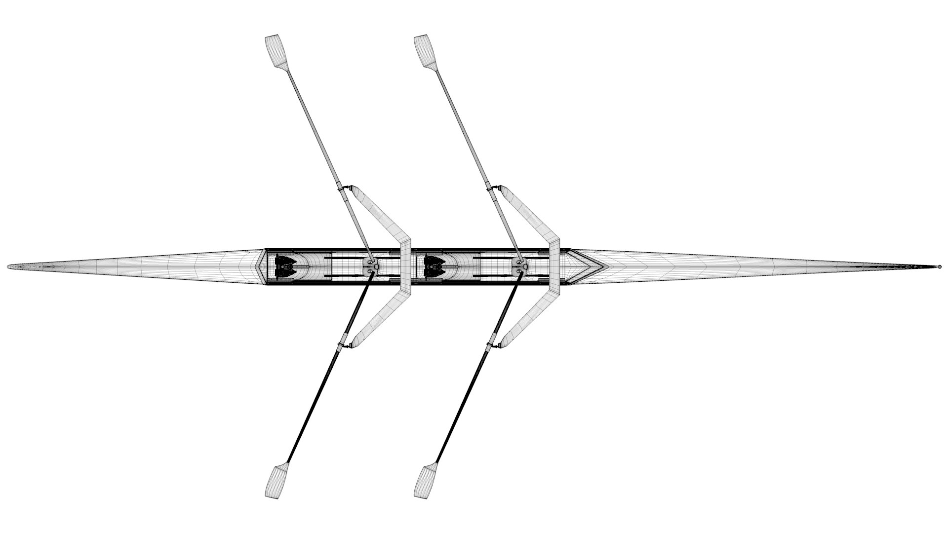 3D Double Scull Rowing Boat - TurboSquid 1877505