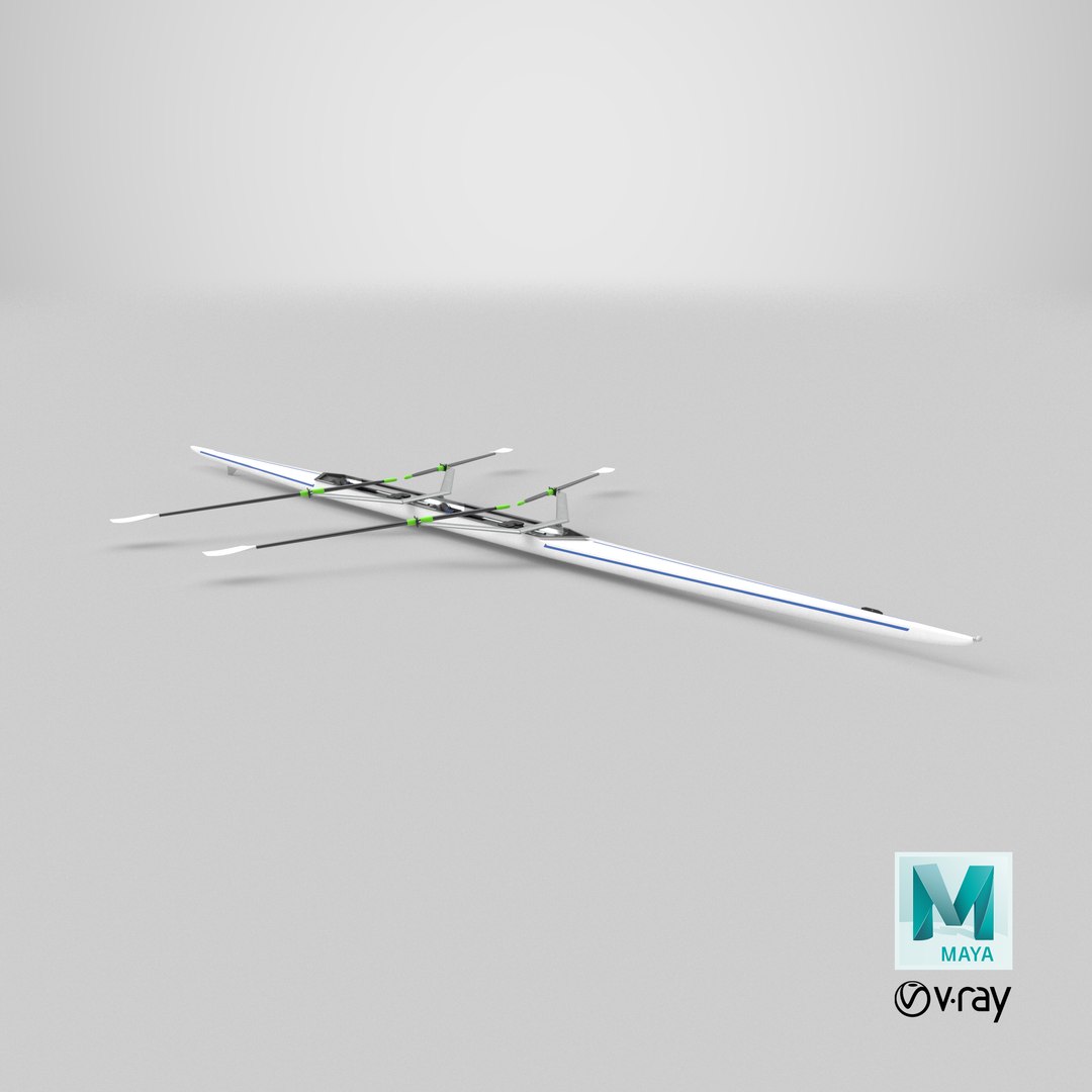 3D Double Scull Rowing Boat - TurboSquid 1877505