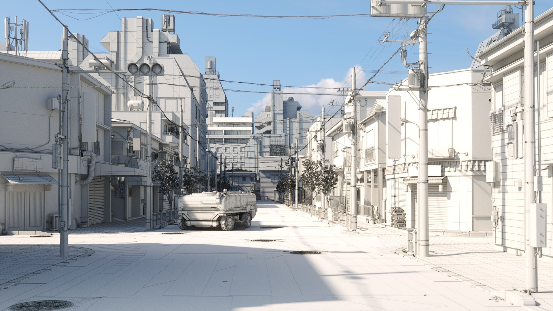 Suburbs Tokyo street model - TurboSquid 2117209