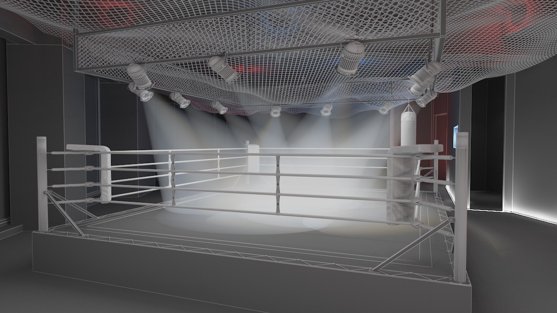 3D Boxing Arena 1 Model - TurboSquid 2096320