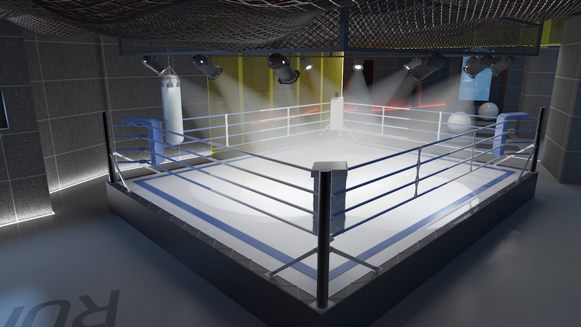 3D Boxing Arena 1 Model - TurboSquid 2096320