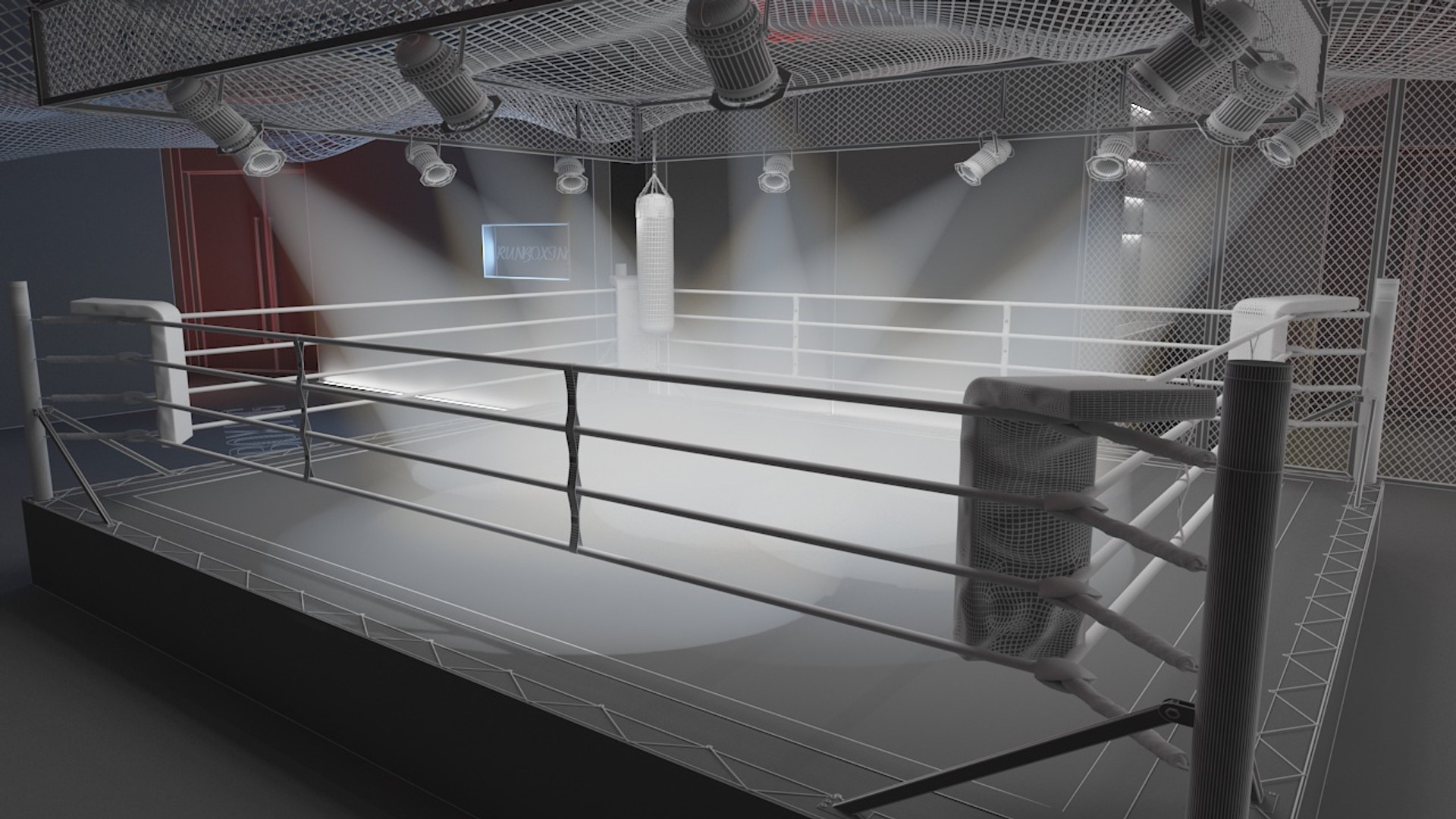 3D Boxing Arena 1 Model - TurboSquid 2096320