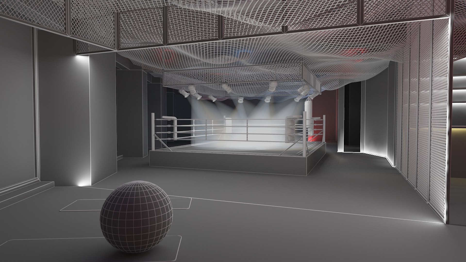 3D Boxing Arena 1 Model - TurboSquid 2096320