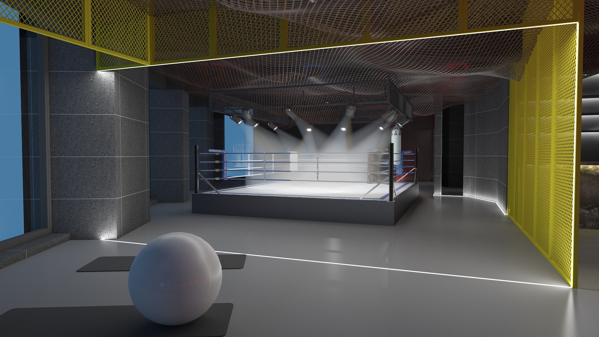 3D Boxing Arena 1 Model - TurboSquid 2096320