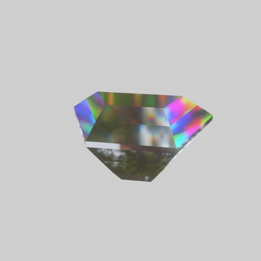 Trapeze Cut Diamond Model - TurboSquid 1918115