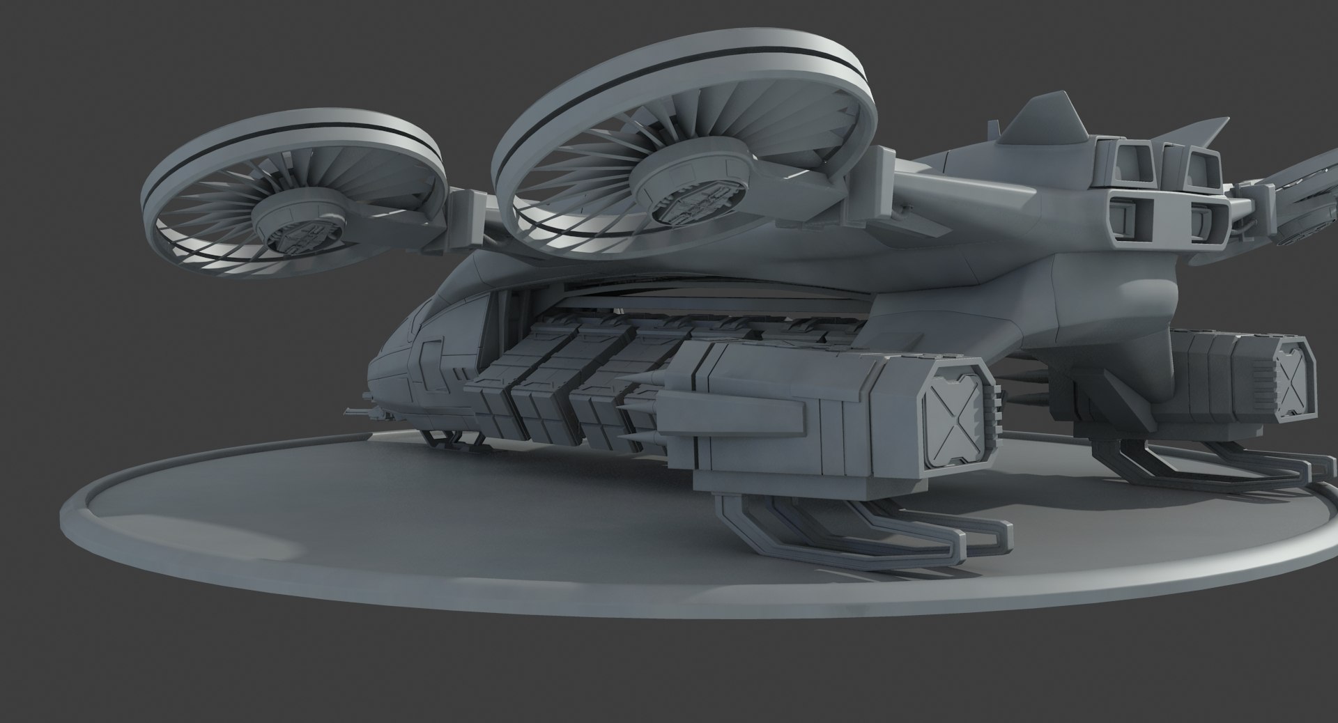 Futuristic Dropship Model - TurboSquid 1273381
