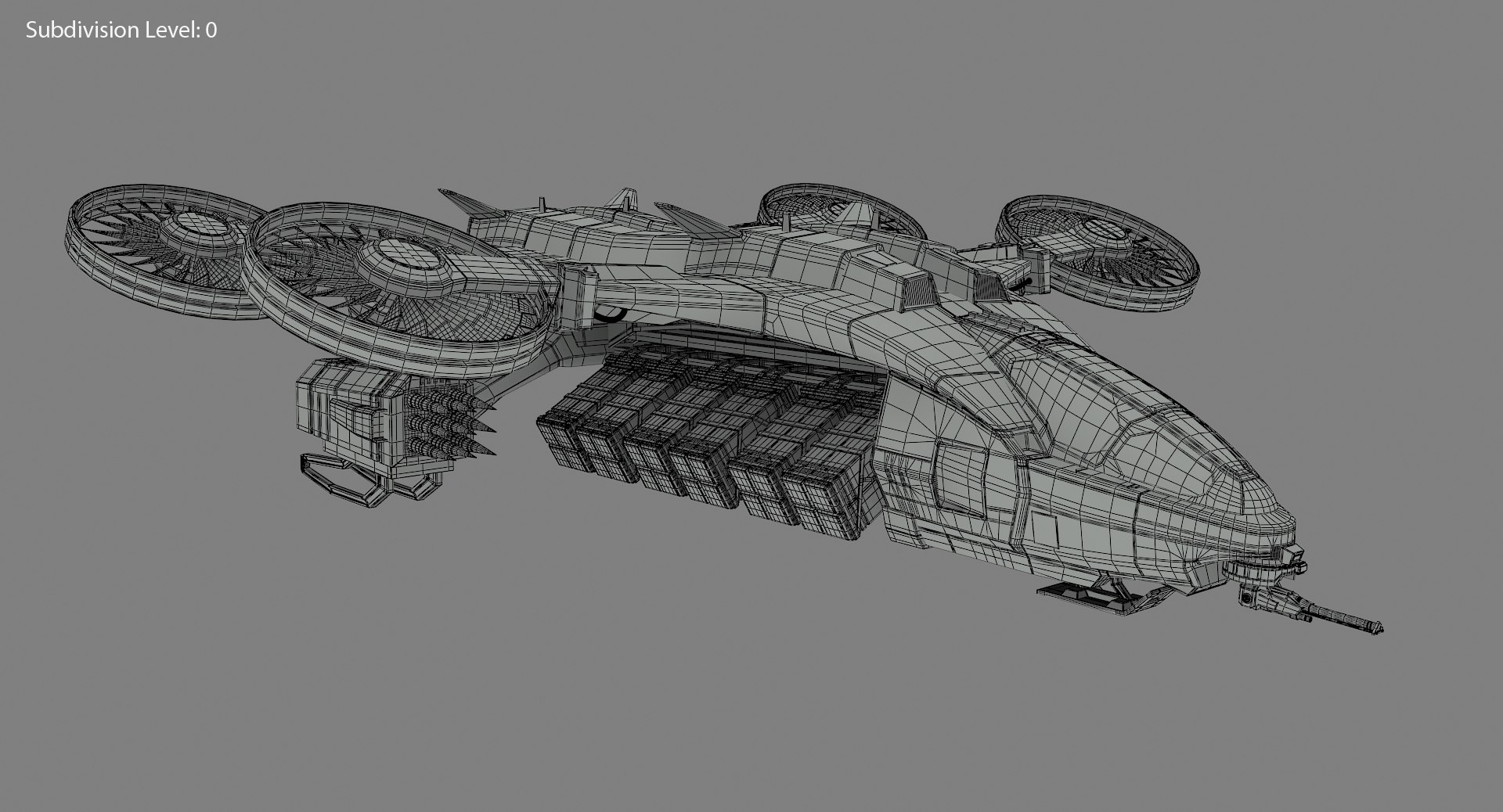 Futuristic Dropship Model - TurboSquid 1273381