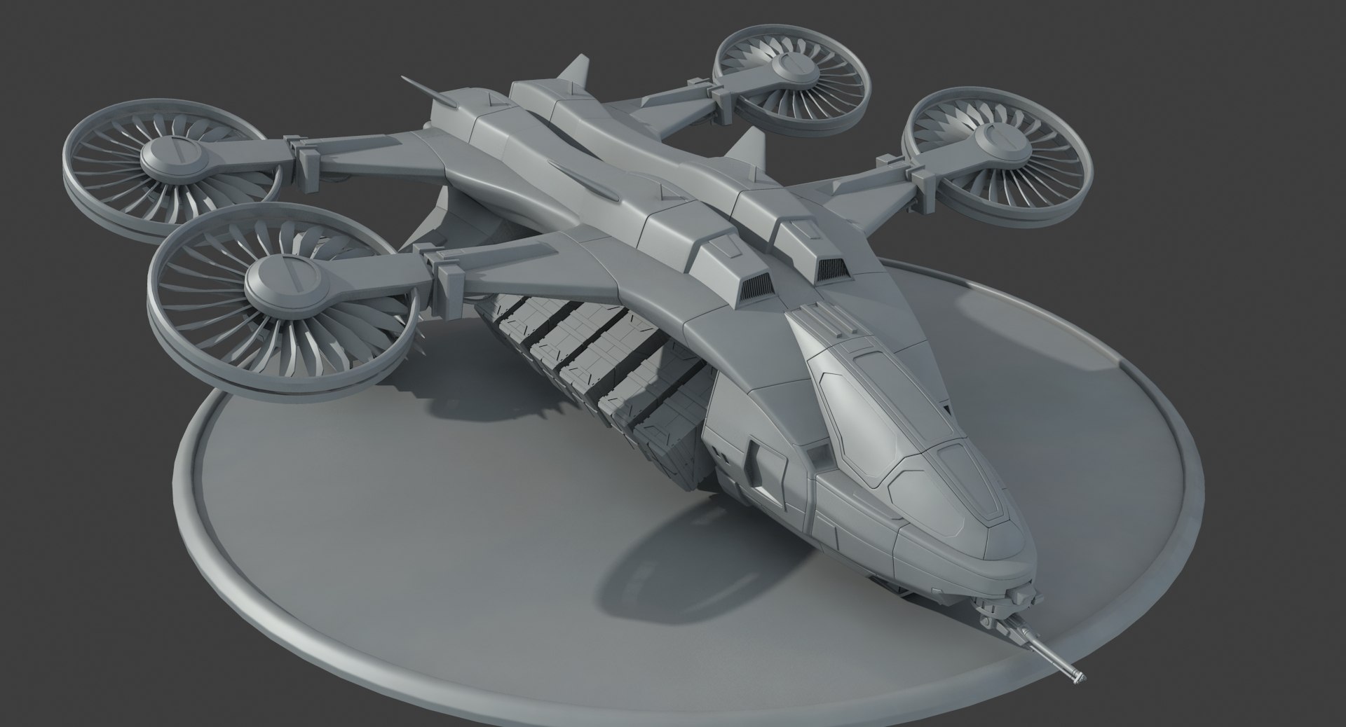 Futuristic Dropship Model - TurboSquid 1273381