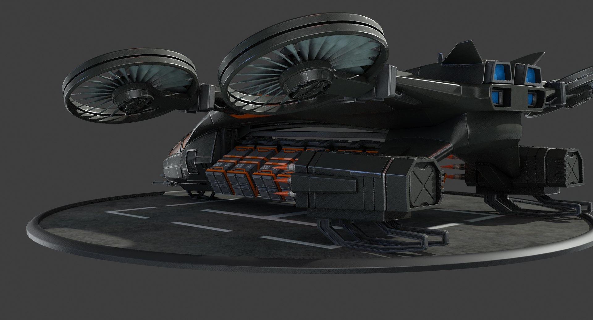 Futuristic Dropship Model - TurboSquid 1273381