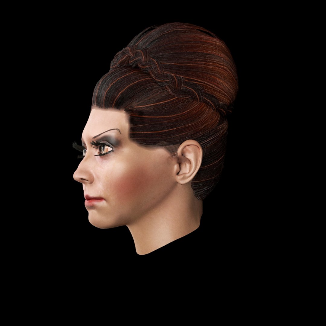 Set Hairstyle 5 Types 3D Model - TurboSquid 1453836