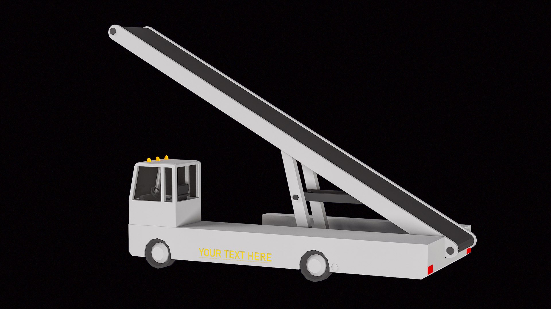 3D Cartoon Baggage Loader 06 Lowpoly Airport Vehicle PBR - TurboSquid ...