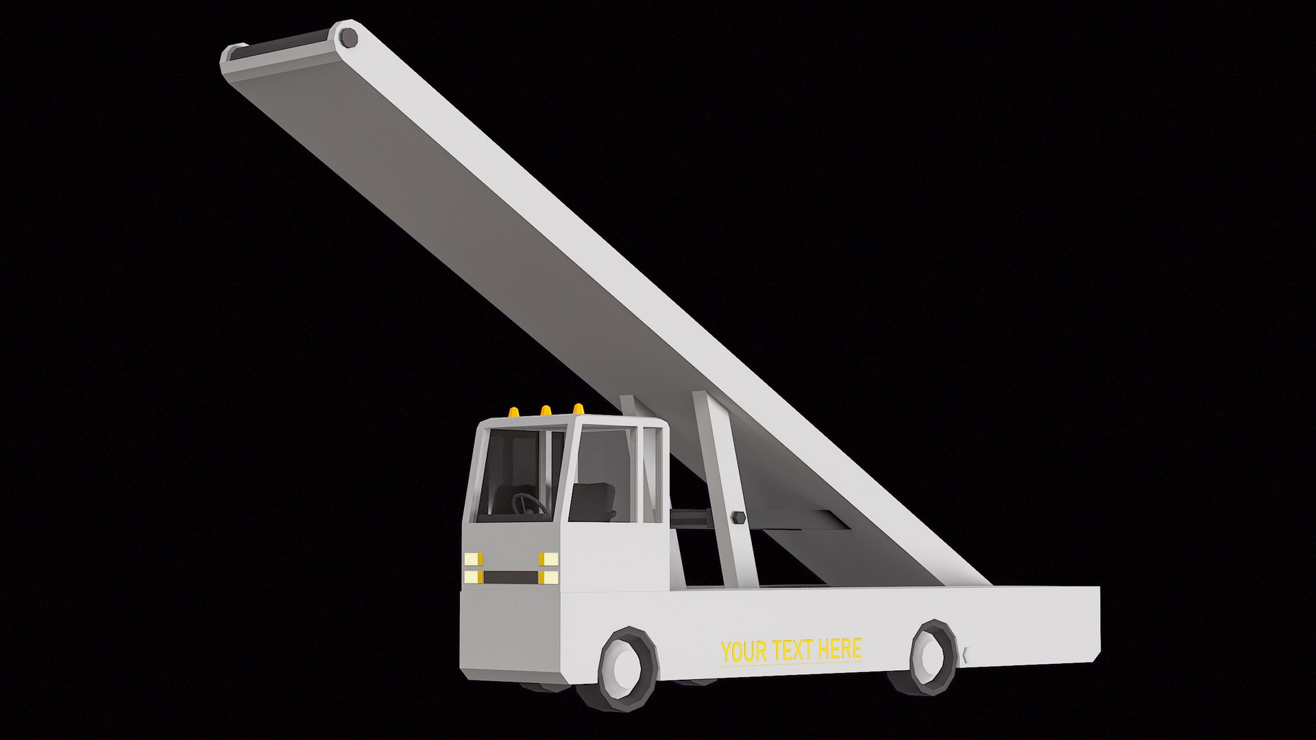 3D Cartoon Baggage Loader 06 Lowpoly Airport Vehicle PBR - TurboSquid ...